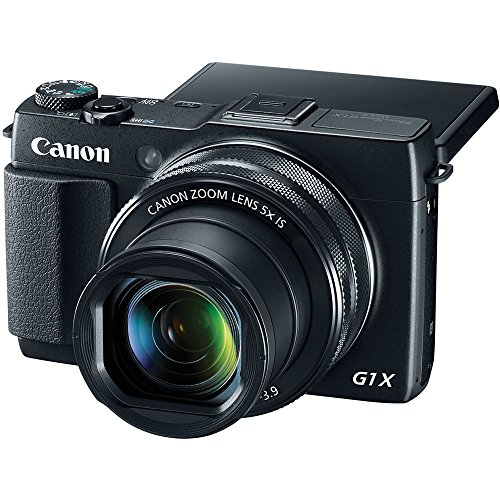 Canon PowerShot G1 X Mark II Digital Camera (9167B001), 64GB Memory Card, NB13L Battery, Charger, Card Reader, Corel Photo Software, HDMI Cable, Case, Flex Tripod, Hand Strap + More (Renewed)