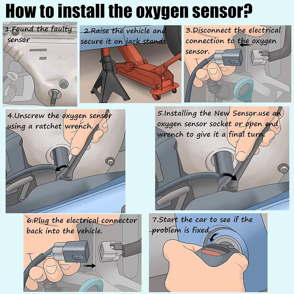 JESBEN 5-Wire Wideband Air Fuel Ratio Oxygen Sensor AFR Upstream O2 Sensor 1 for Accord 3.0L 2003-2007 Odyssey 2005-2006 Ridgeline 2006-2008 Pilot Acura RL 3.5L-V6 2005-2008 234-5010 36531-RCA-A01
