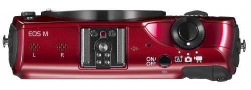 Canon EOS-M Mirrorless Digital Camera With EF-M 18-55MM, 22Mm STM Lenses with 90EX Flash with Mount Adapter EF-EOS M (Red) - International Version (No Warranty)