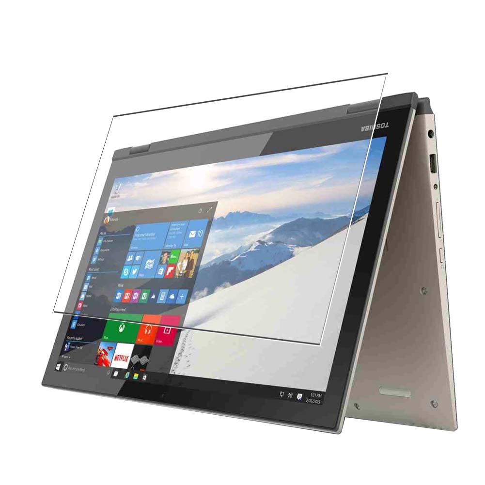 Puccy Tempered Glass Screen Protector Film, compatible with Toshiba Satellite Radius 15 15.6" Laptop (Active Area Cover Only) Protective Protectors Guard