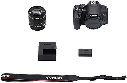 Canon Intl. Canon EOS Rebel T8i DSLR Camera w/Canon EF-S 18-55mm F/4-5.6 is STM Zoom Lens + Case + 64GB Memory (22pc Bundle) (Renewed)