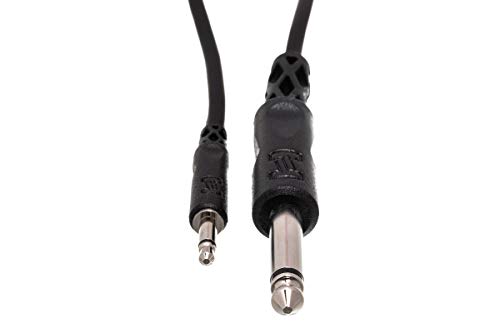 Hosa CMP-303 3.5 mm TS to 1/4" TS Mono Interconnect Cable, 3 feet, Speaker