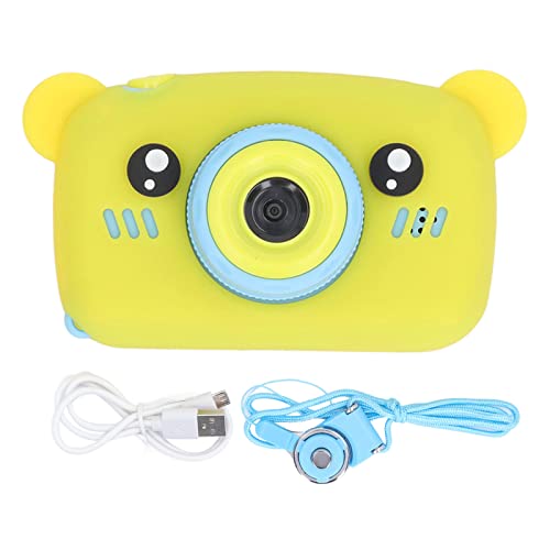 Children Camera, Digital Portable Rechargeable 2 Inch Display Kid Video Camera Birthday Gift for Outdoor Activity for Home Travel(Yellow)