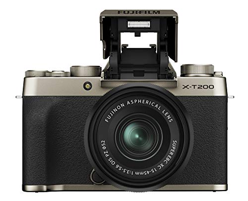 Fujifilm X-T200 Mirrorless Digital Camera w/XC15-45mm Kit - Champagne Gold