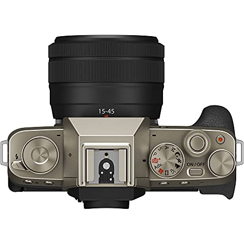 Fujifilm X-T200 Mirrorless Digital Camera w/XC15-45mm Kit - Champagne Gold