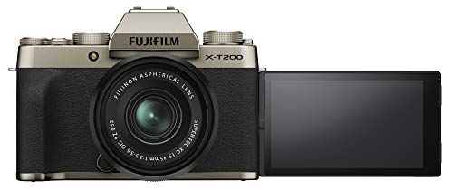 Fujifilm X-T200 Mirrorless Digital Camera w/XC15-45mm Kit - Champagne Gold