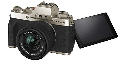 Fujifilm X-T200 Mirrorless Digital Camera w/XC15-45mm Kit - Champagne Gold