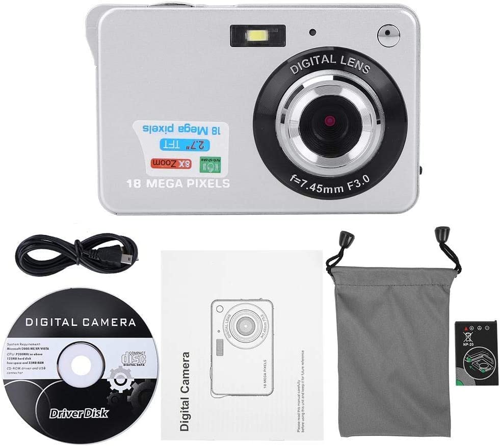 Digital Cameras for Kids Digital Video Camera, Full HD 1080P Video Recorder, 2.7" Screen Rechargeable Pocket Camera Built-in Microphone, Different Scene for Beginners