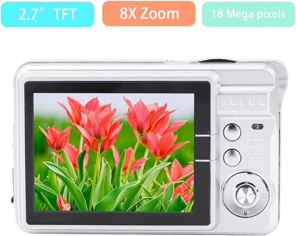 Digital Cameras for Kids Digital Video Camera, Full HD 1080P Video Recorder, 2.7" Screen Rechargeable Pocket Camera Built-in Microphone, Different Scene for Beginners