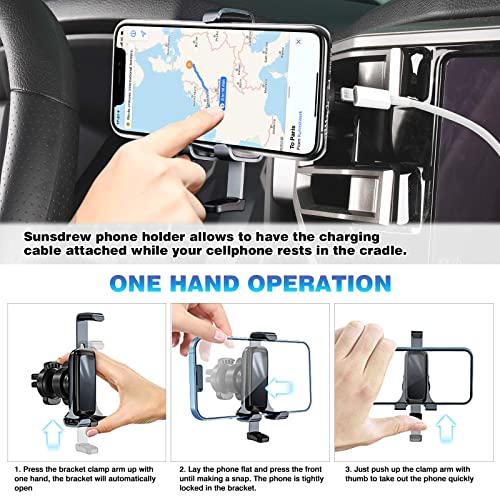 Sunsdrew Custom Fit for Car Phone Holder Honda Civic 2016-2021 Sedan Hatchback Air Vent Cell Phone Mount Handsfree Thick Case Friendly Car Mount for iPhone, Samsung, Moto, Nokia and Other Smartphones