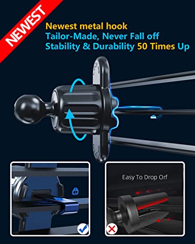 Upgraded Phone Mount for Car,[Easy One Touch Button] Car Phone Holder Mount for Dashboard Windshield Air Vent,Car Accessories for iPhone, All iOS & Android Cell Phone Gifts for Men