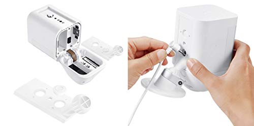 Wasserstein Solar Panel Compatible with Ring Spotlight Cam Plus/Pro/Battery, and Ring Stick Up Cam Battery - Includes Barrel Plug with USB C Adapter - 2W 5V Charging (2 Pack, White)