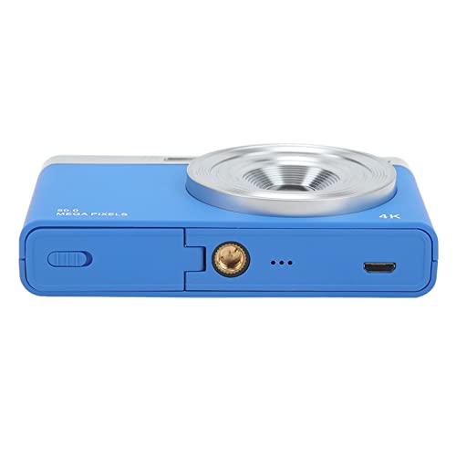 2022 New 4K Digital Camera for Kids, 16x Digital Zoom and Autofocus Compact Camera, 750mAh Batteries, Supports 32GB SD Card, for Teens, Elder,Beginners(Blue)