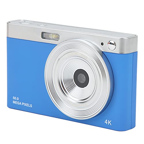 2022 New 4K Digital Camera for Kids, 16x Digital Zoom and Autofocus Compact Camera, 750mAh Batteries, Supports 32GB SD Card, for Teens, Elder,Beginners(Blue)