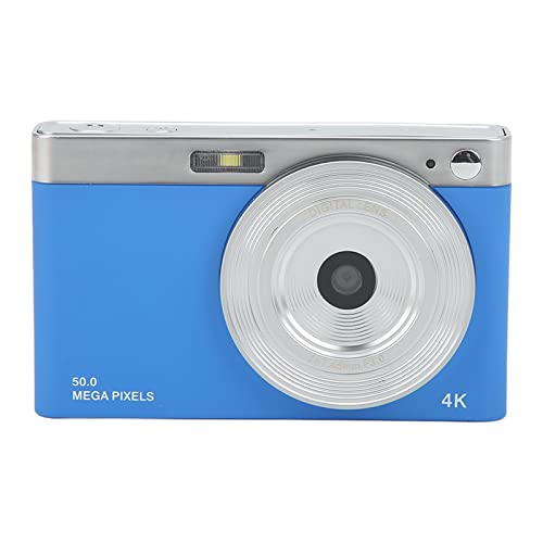2022 New 4K Digital Camera for Kids, 16x Digital Zoom and Autofocus Compact Camera, 750mAh Batteries, Supports 32GB SD Card, for Teens, Elder,Beginners(Blue)