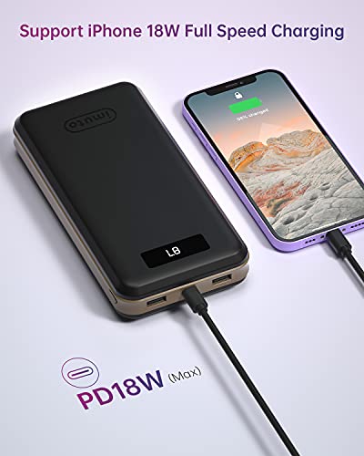 imuto Portable Charger 30000mAh Power Bank Upgrade USB C PD 18W Cell Phone External Battery Pack 3-Port Output Compatible with iPhone,Samsung,Smartphone,iPad, Nintendo etc