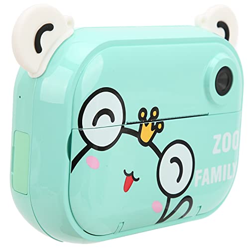 Instant Print Camera, 2.4 Inch IPS Screen Cartoon Print Camera, 200DPI Print Resolution, Maximum Support 32GB Memory Card Card