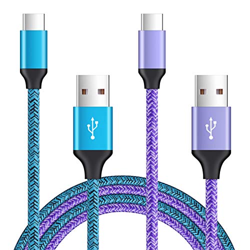 ANDHOT USB C Cable,2-Pack 6ft Fast Charge Type C Charger Charging Cords for Samsung Galaxy S23 S22 S21 S20 FE Note 20 S10 A14 A13 A12 A20 A21 A51 LG Stylo 6 5 4 Moto G Power/G Stylus,Pixel 7 Pro 6a 5