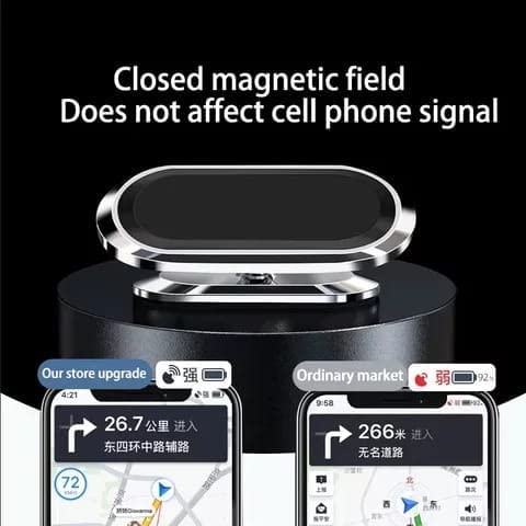 Powerful Magnetic Car Mount Aluminum Alloy 360 Degree Rotatable Car Phone Holder