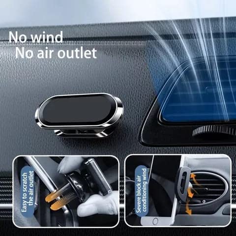 Powerful Magnetic Car Mount Aluminum Alloy 360 Degree Rotatable Car Phone Holder