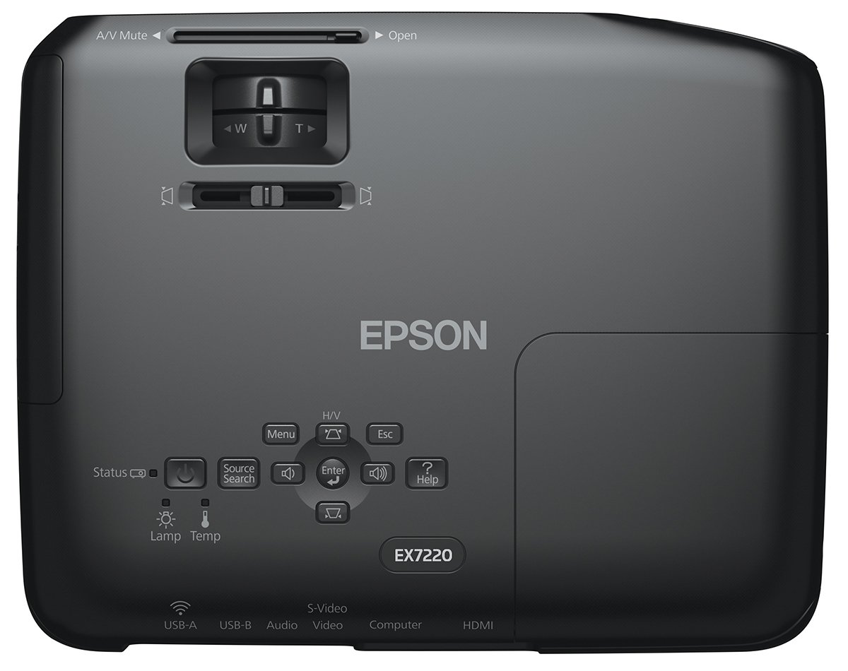 Epson EX7220, WXGA Widescreen HD, Wireless, 3000 Lumens Color Brightness, 3000 Lumens White Brightness, 3LCD Projector