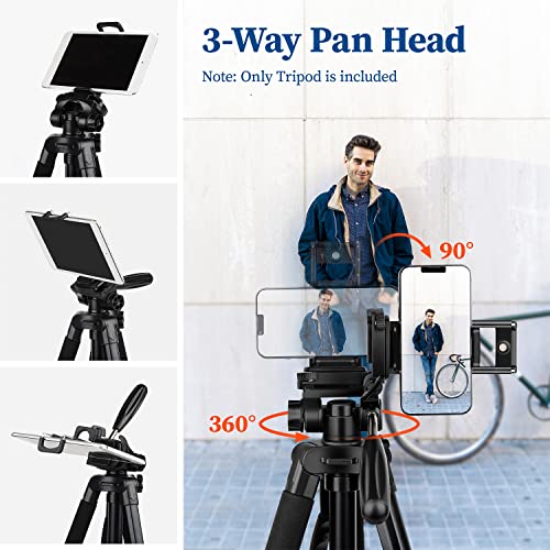 VICTIV Tripod, 72" Camera Tripod, Tripod for Camera with Remote and Phone Holder, 2 in 1 Aluminum Monopod Tripod for Video Photography, Compatible with Canon/Nikon/DSLR/iPhone/Spotting Scopes-NT72