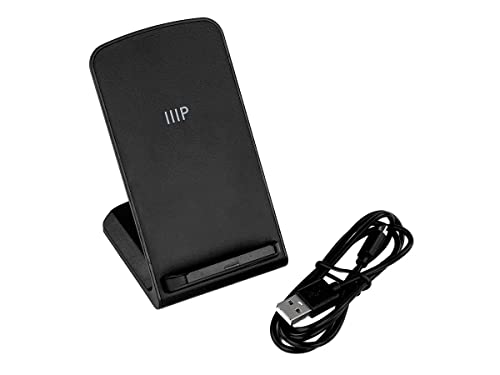 Monoprice Qi Certified 10W Wireless Charging Stand for iPhone 13Pro Max 13 Pro 13 12 12PRO 11 11Pro X Xr Samsung Galaxy Qi-Certified Phones