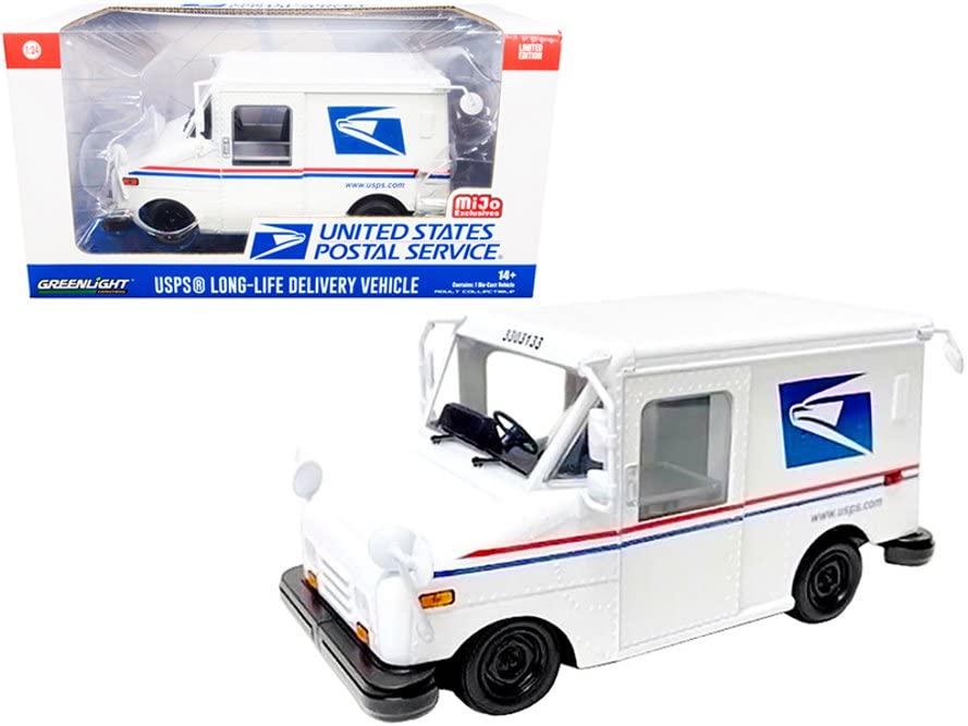 ModelToyCars Long Life Postal Delivery Vehicle (LLV), White - Greenlight 51412 - 1/24 Scale Diecast Model Toy Car 51412-White