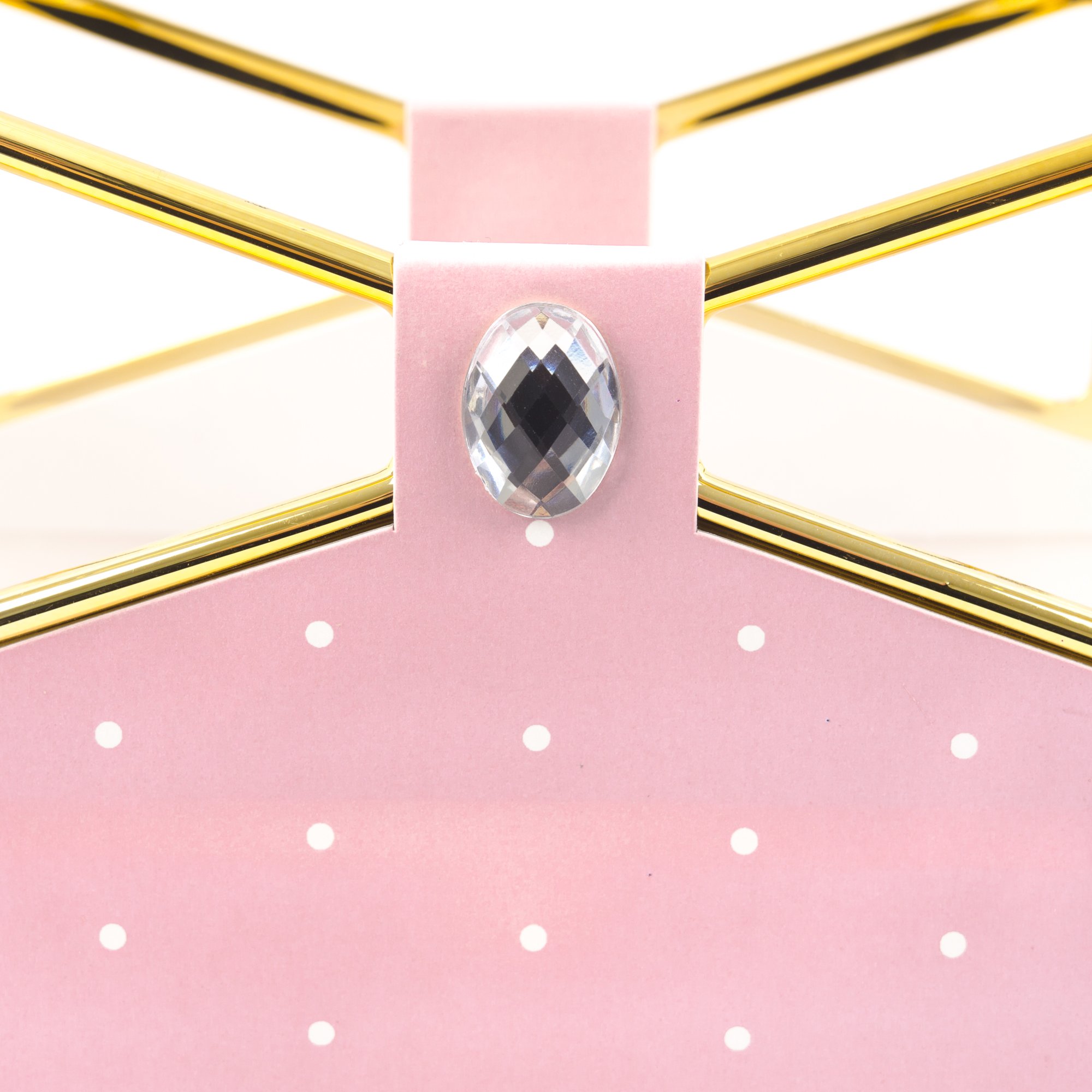 Hallmark Signature 7" Medium Gift Bag (Pink with Gold Border and Metallic Bow) for Mothers Day, Birthdays, Engagements, Valentines Day, Sweetest Day and More