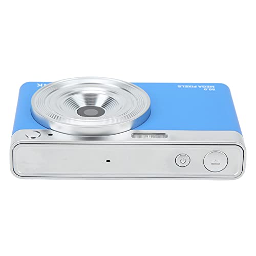 Digital Camera for Kids Boys Girls, 50MP 2.88in IPS Full HD 4K Rechargeable Electronic Mini Camera Supports 32GB SD Card, Mirrorless AF Autofocus 16X Zoom Vlogging Camera for Students Teens(Blue)