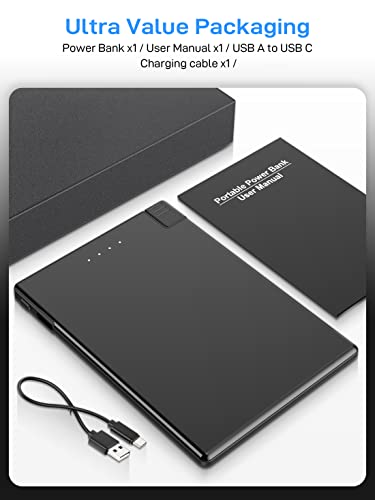 TNTOR Portable Charger for iPhone Built in Lightning Cable(MFi Apple Certified), 3500mAh Ultra Slim External Battery, Fast Charge Power Bank for iPhone 14/13/12/11 Pro/X/8 etc