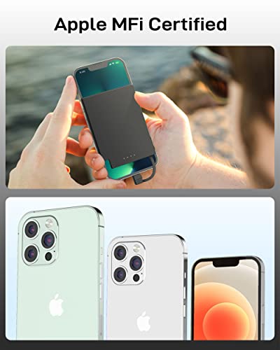 TNTOR Portable Charger for iPhone Built in Lightning Cable(MFi Apple Certified), 3500mAh Ultra Slim External Battery, Fast Charge Power Bank for iPhone 14/13/12/11 Pro/X/8 etc