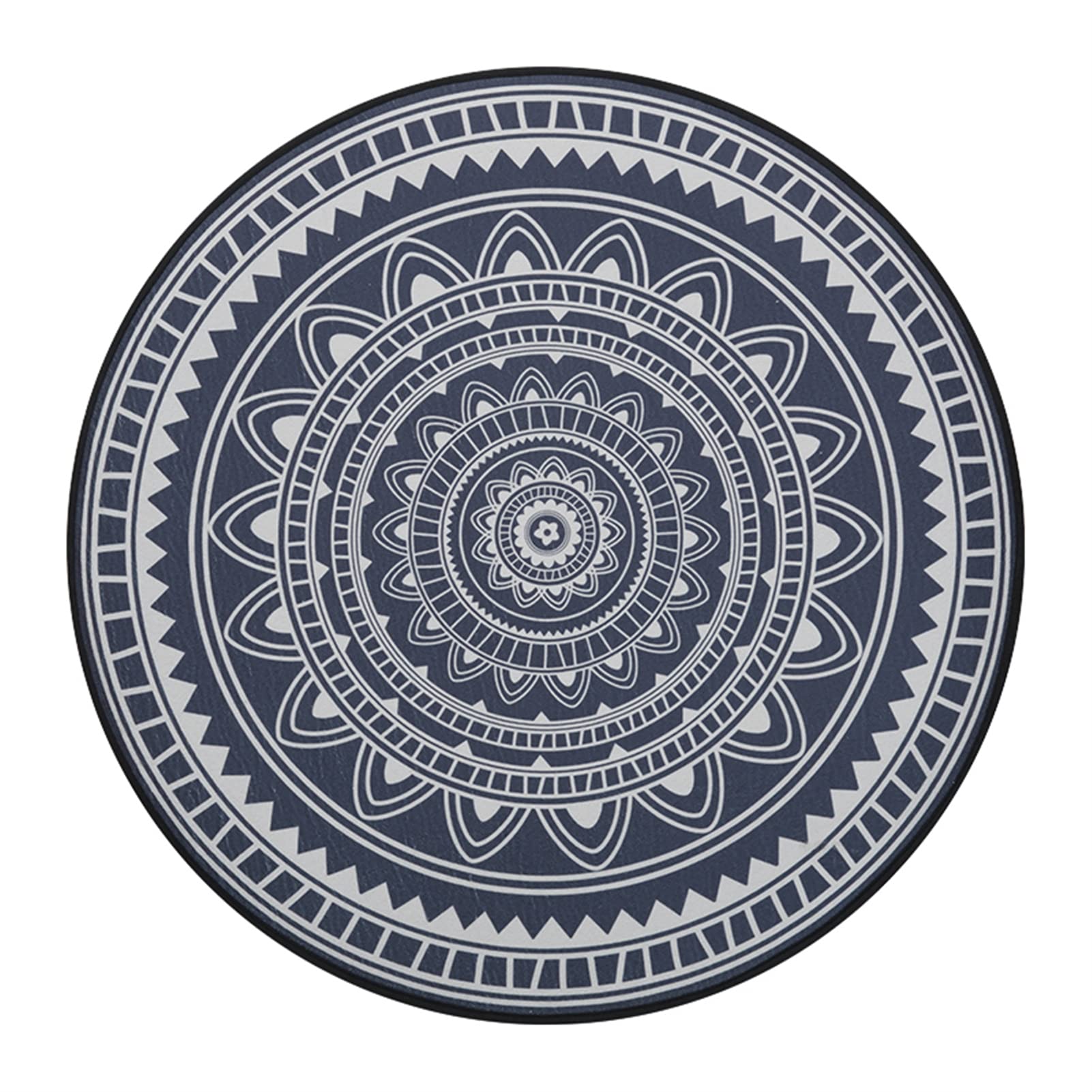 Heavyoff Round Office Chair Mat for Hardwood Floor Computer Gaming Rolling Chair Mat Floor Protector Mat Desk Rug Wood Tile Protection Mat for Office Home, Dark Grey, Diameter 32"