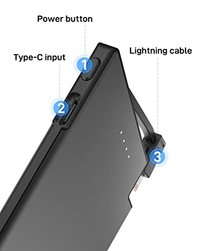 TNTOR Portable Charger for iPhone Built in Lightning Cable(MFi Apple Certified), 3500mAh Ultra Slim External Battery, Fast Charge Power Bank for iPhone 14/13/12/11 Pro/X/8 etc
