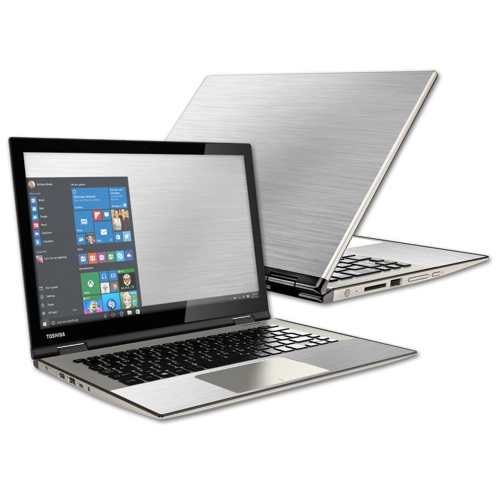 Mightyskins Skin Compatible with Toshiba Satellite Radius 12.5" Wrap Cover Sticker Skins Cold Steel