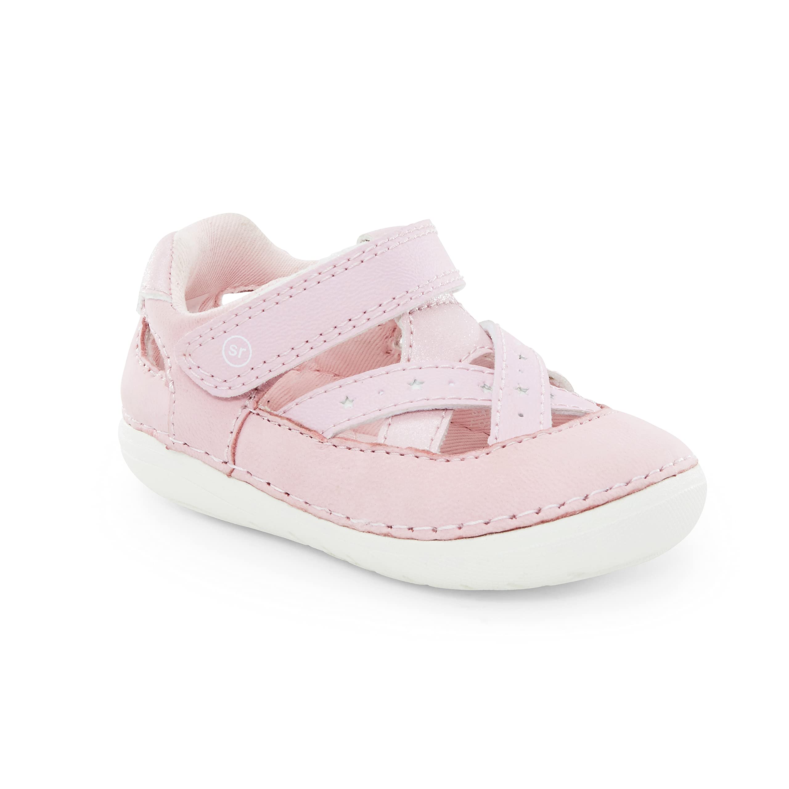 Stride Rite Baby Girls Soft Motion Kiki 2.0 First Walker Shoe, Light Pink, 3 Infant