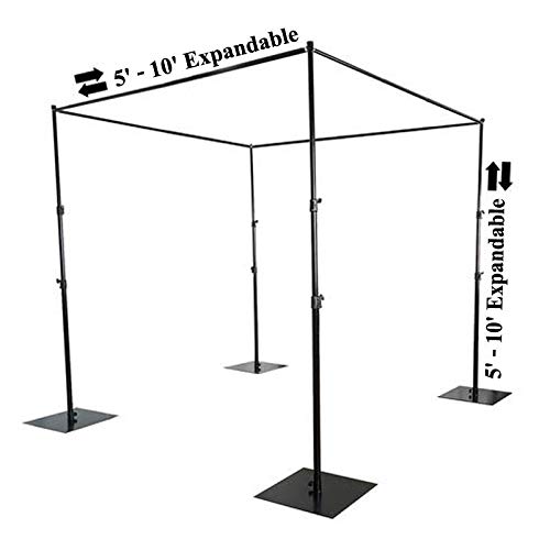 Balsa Circle 10 ft Adjustable 4 Post Height Canopy Chuppah Mandap Hardware Kit Outdoor Wedding Decorations Photo Booth Photography Party Supplies