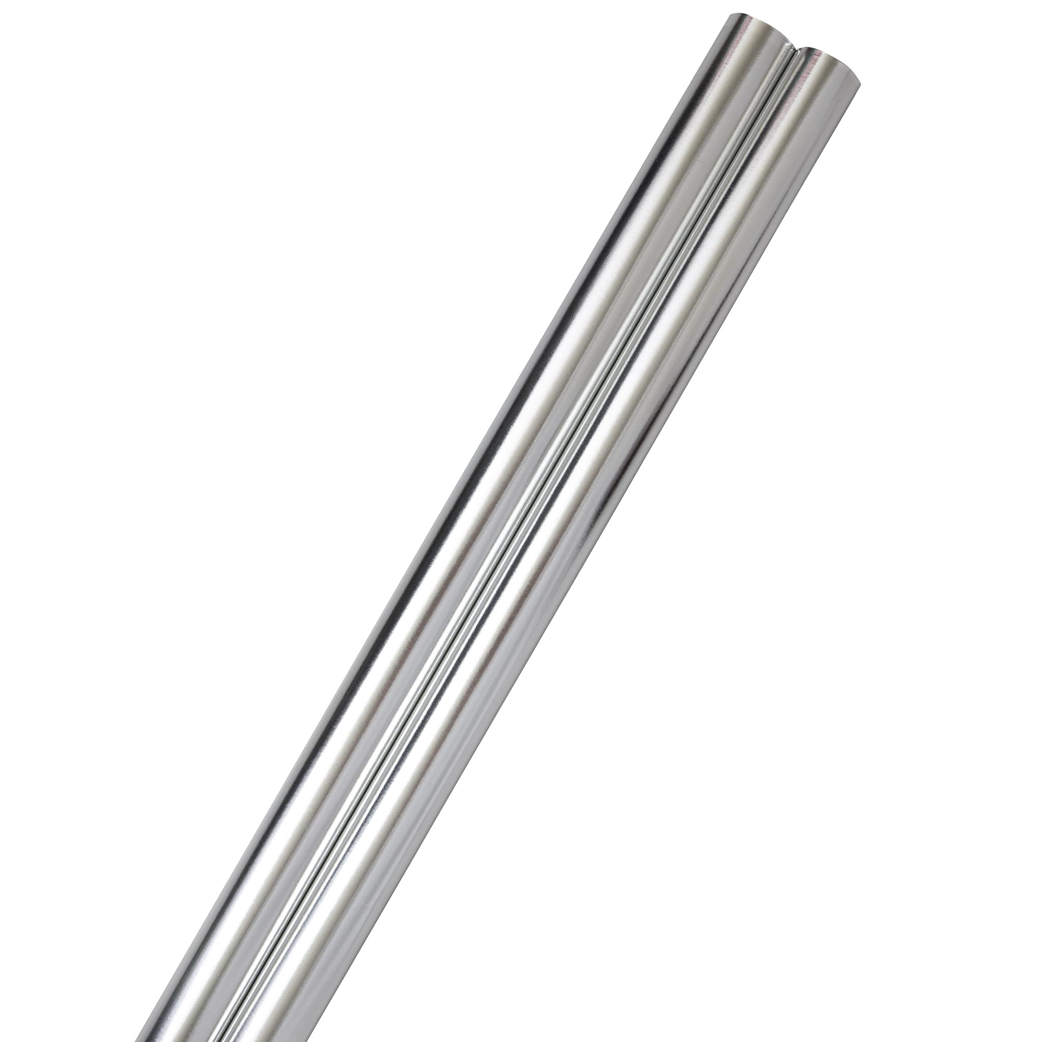 JAM PAPER Gift Wrap - Metallic Wrapping Paper - 50 Sq Ft - Silver Foil - 2 Rolls/Pack