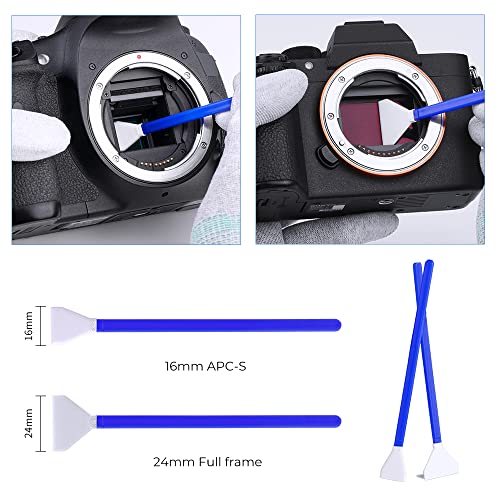 K&F Concept Professional Camera Cleaning Kit for DSLR & Mirrorless Cameras with APS-C & Full-Frame Sensor Cleaning Rods/Lens Cleaner/Gloves/Air Blower/Lens Pen Brush/Microfiber Cloths/Carrying Case