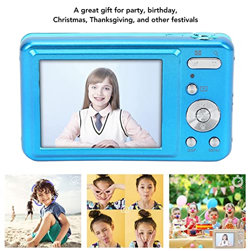 Zunate Kids Camera, 48MP Vlogging Camera, 8X Optical Zoom Compact Portable Digital Camera, 2.7in Screen Video Camera for Kids Teens Gifts (Blue)