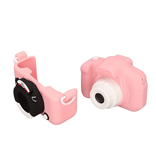 Kids Camera, Cute Lightweight Kids Digital Camera, 2in Screen Children Camera for Photo Video MP3 3‑10 Years Old Kids(Pink Without 32G Memory Card with Card Reader)