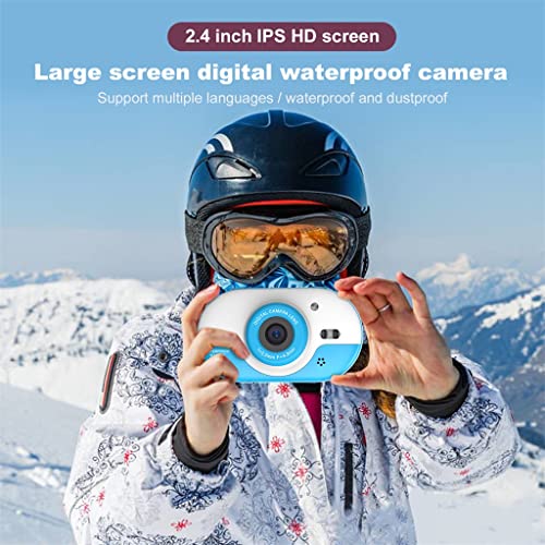 MEENE Children Digital Camera 8MP Kids Waterproof Camera with Front and Rear Dual Cameras HD Screen One-Click Photo/Video Self-Timer