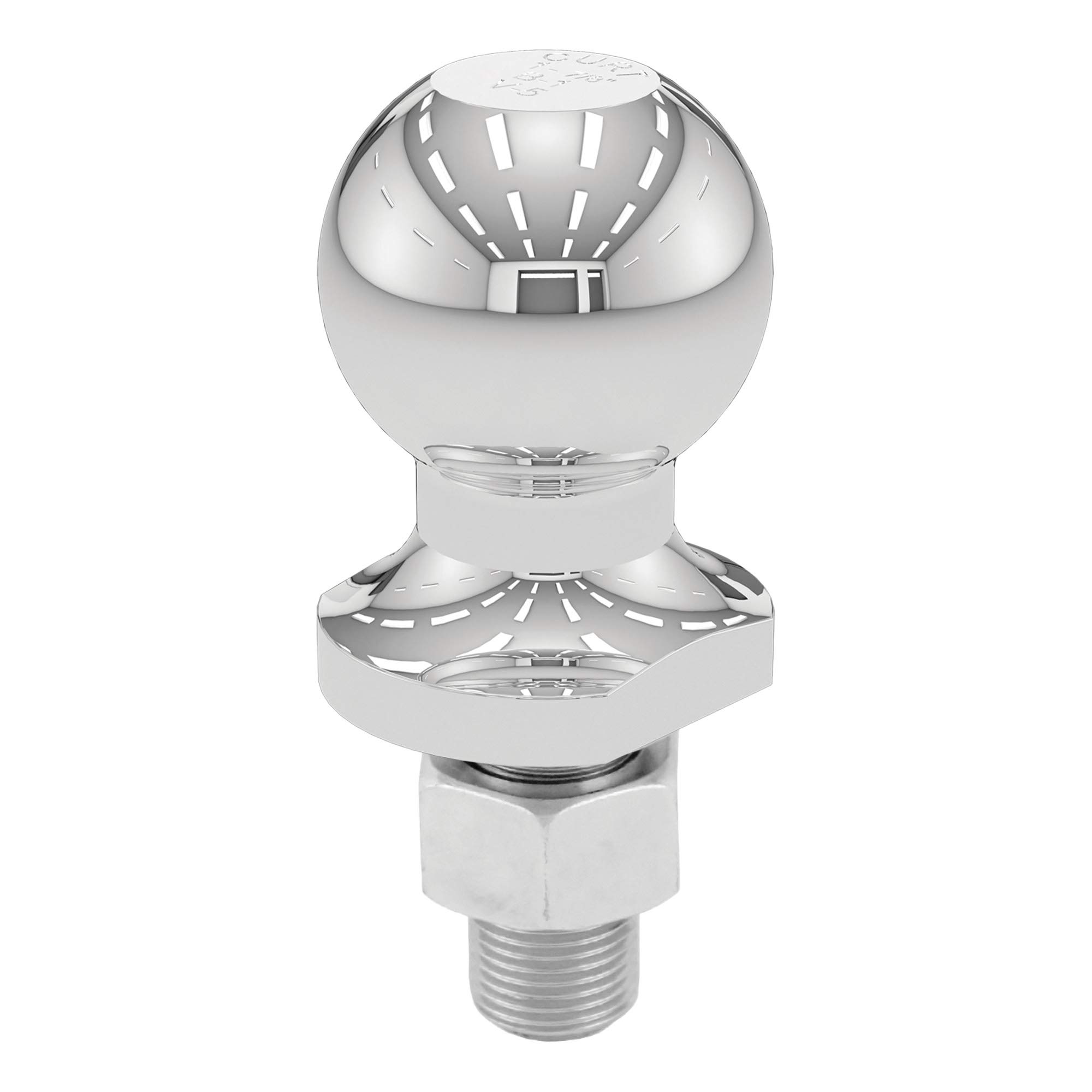 CURT 40001 Chrome Trailer Hitch Ball, 2,000 lbs, 1-7/8-Inch Diameter, 3/4 x 1-5/8-Inch Shank