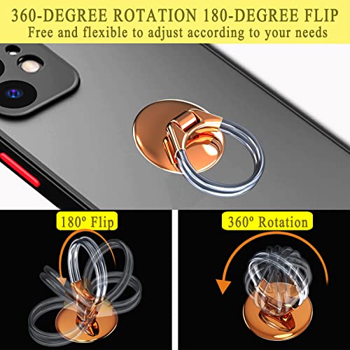 Phone Ring Holder Finger Kickstand ULVMYRING[4 in 1]-Phone Ring Grip, 360° Rotation Phone Kickstand,CD Slot & Air Vent Car Phone Mount,Compatible with iPhone,Samsung,LG and More(2Pack Rose Gold)