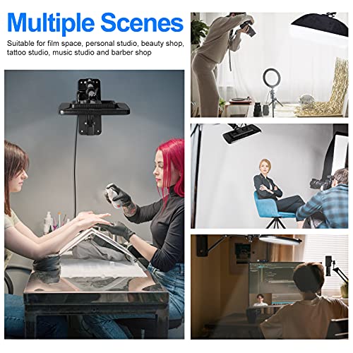 EMART Wall Mounting Triangle Boom Arm for Photography Ring Light Strobe Lighting Softbox Reflector Umbrella Monolight, Max Length 51.2 inches/130cm, Support 180 Degree Rotation (Black)
