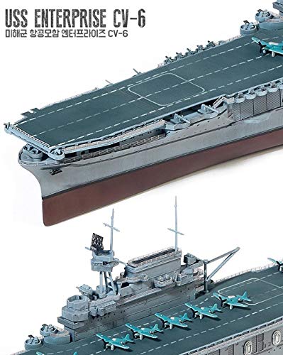 Academy USS Enterprise CV-6 Aircraft Carrier Battle of Midway Modeler's Edition Plastic Model Kits 1/700 Scale