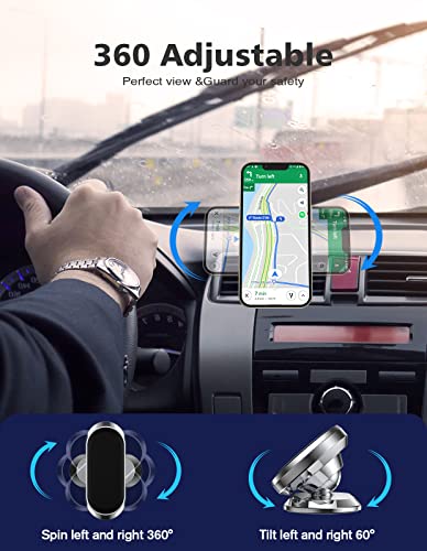 NIYEVN [2 Pack] Magnetic Phone Holder for Car[Upgrade Magnet] Phone Mount for Car,Ultra Magnetic Flex Car Phone Holder, Dashboard Car Mount Fits Samsung iPhone etc All Smartphones (Black)