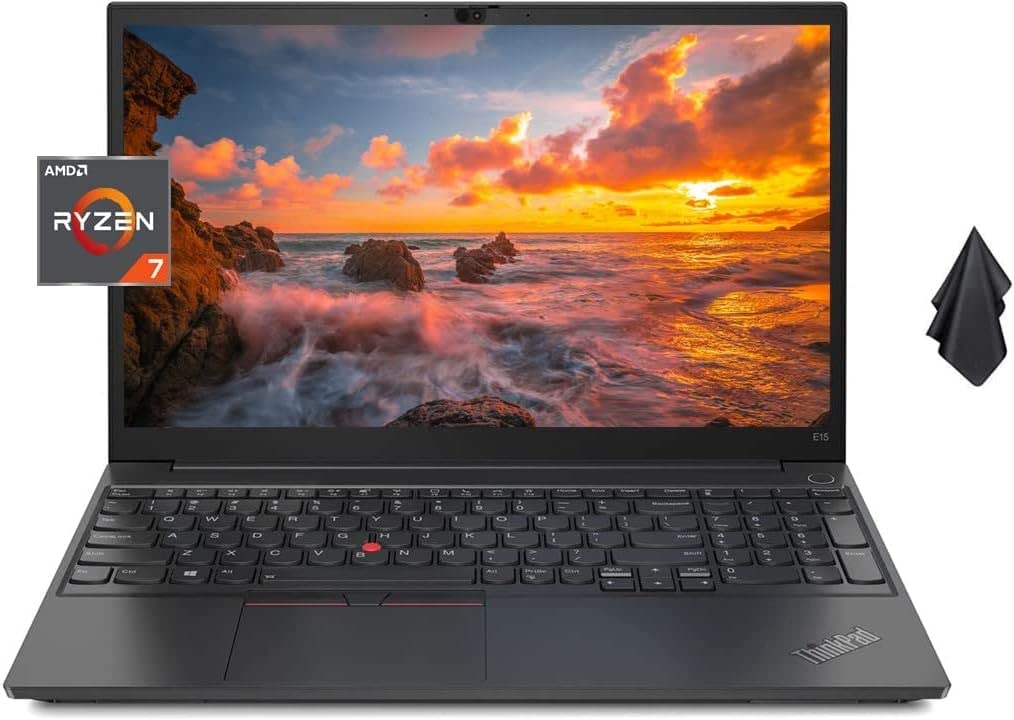 Lenovo ThinkPad E15 Gen 3 Business Laptop, 15.6" FHD IPS Anti-Glare Display, AMD Ryzen 7 5700U, 24GB RAM, 1TB NVMe PCIe SSD, HDMI, Webcam, WiFi 6, Camera Privacy Shutter, Windows 11 Pro