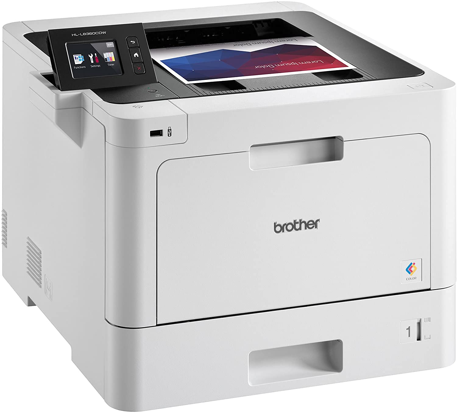 Brother L-8360CDW Series Business Color Laser Printer I Wireless I Mobile Printing I Auto 2-Sided Printing I Up to 33 ppm I 2.7" Color Touchscreen + Printer Cable