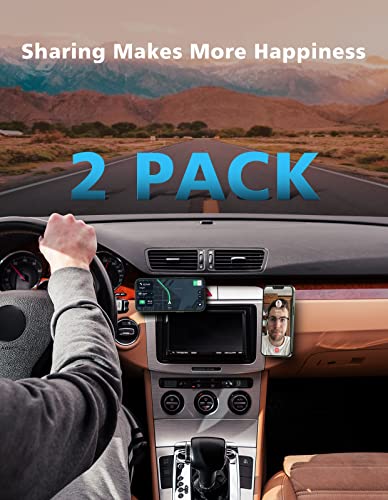 NIYEVN [2 Pack] Magnetic Phone Holder for Car[Upgrade Magnet] Phone Mount for Car,Ultra Magnetic Flex Car Phone Holder, Dashboard Car Mount Fits Samsung iPhone etc All Smartphones (Black)